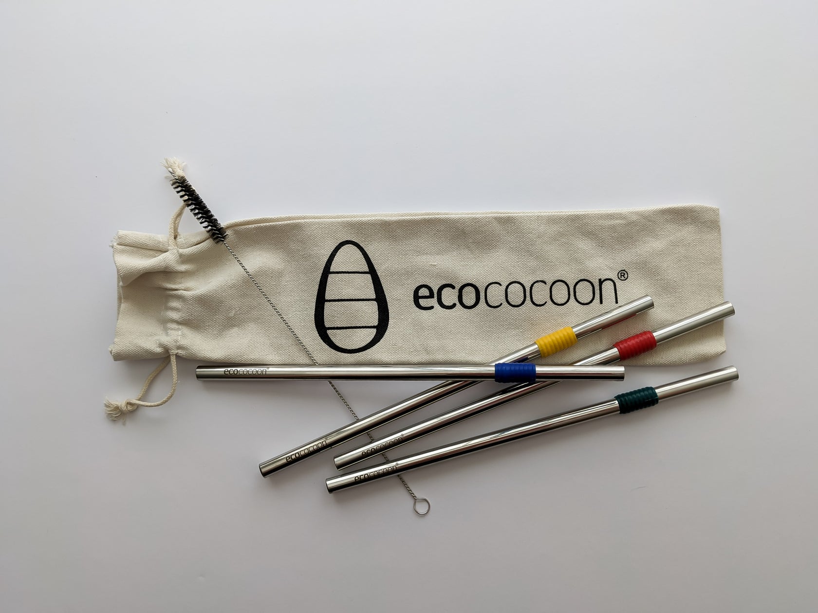 Coloured Stainless Steel Straw Set - MAI TAI – Ecococoon